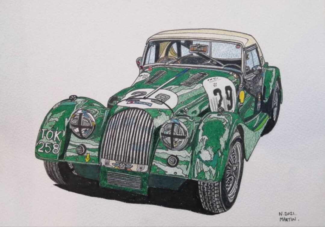 Morgan Motor Car / TOK 258 / Morgan Plus 4 Supersport Drawing, Original ...