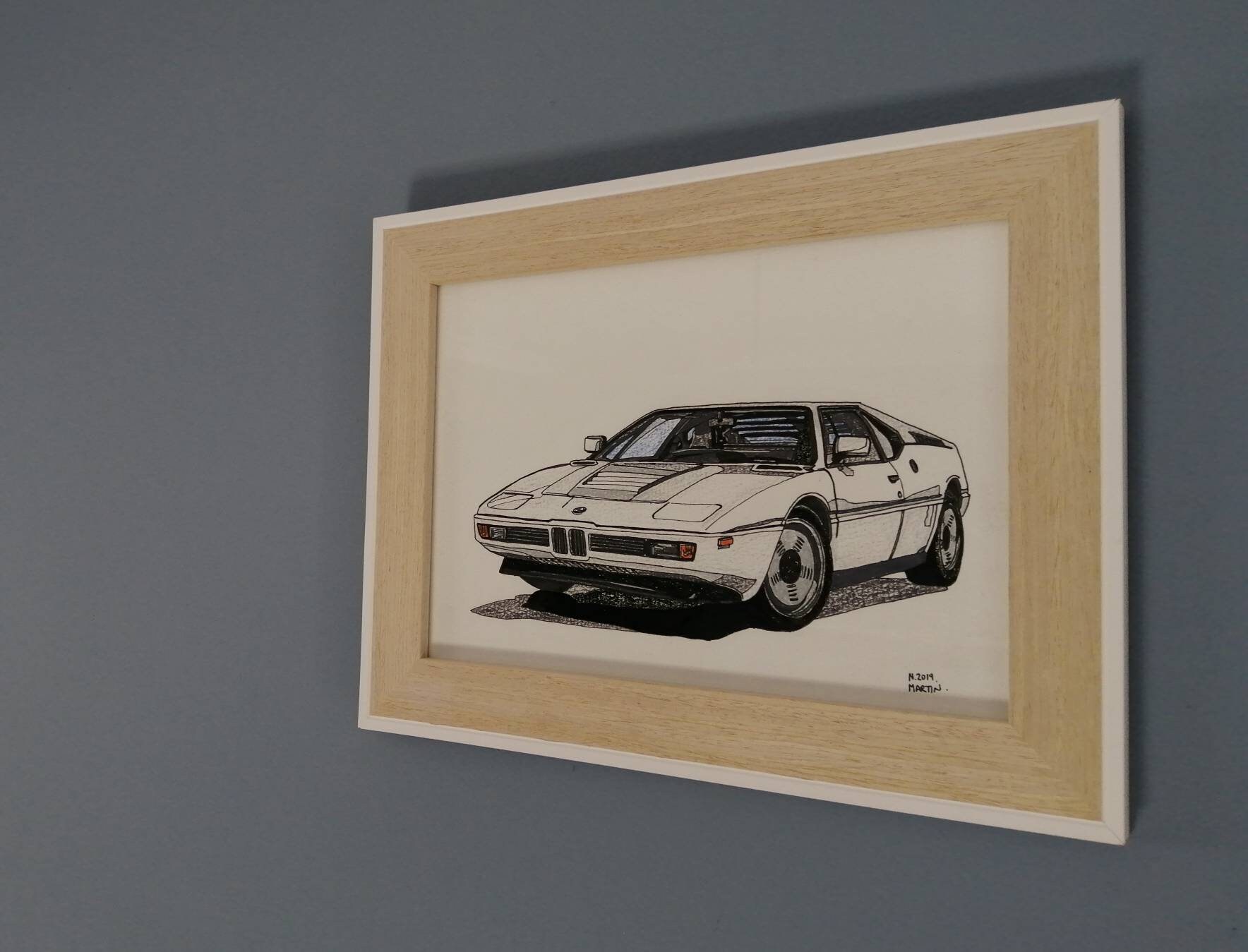 BMW M1 Drawing Original A4 Size Hand-drawn Drawing not a - Etsy