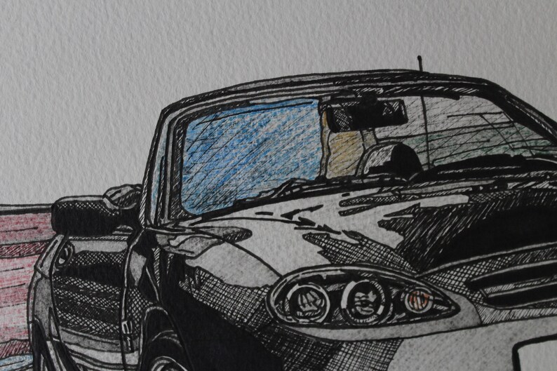 Mg Tf Drawing, Original A4 Size Hand-drawn Drawing (not a Print) - Etsy