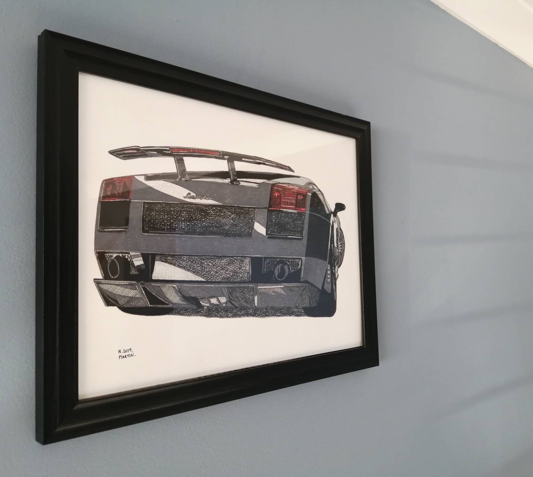 Lamborghini Gallardo Drawing Original A3 Size Hand-drawn - Etsy