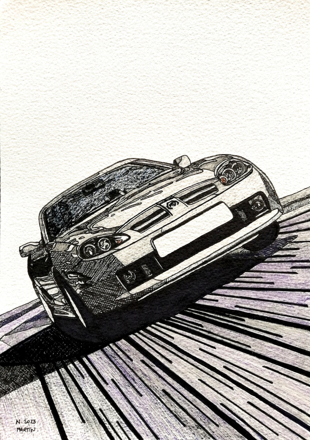 Mg Tf Drawing, Original A4 Size Hand-drawn Drawing not a Print - Etsy