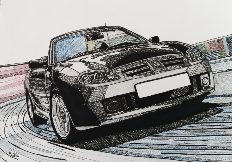 Mg Tf Drawing Original A4 Size Hand-drawn Drawing not a - Etsy