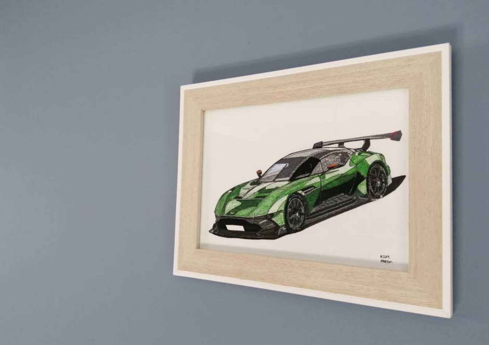 Aston Martin Vulcan Drawing Original A4 Size Hand-drawn - Etsy
