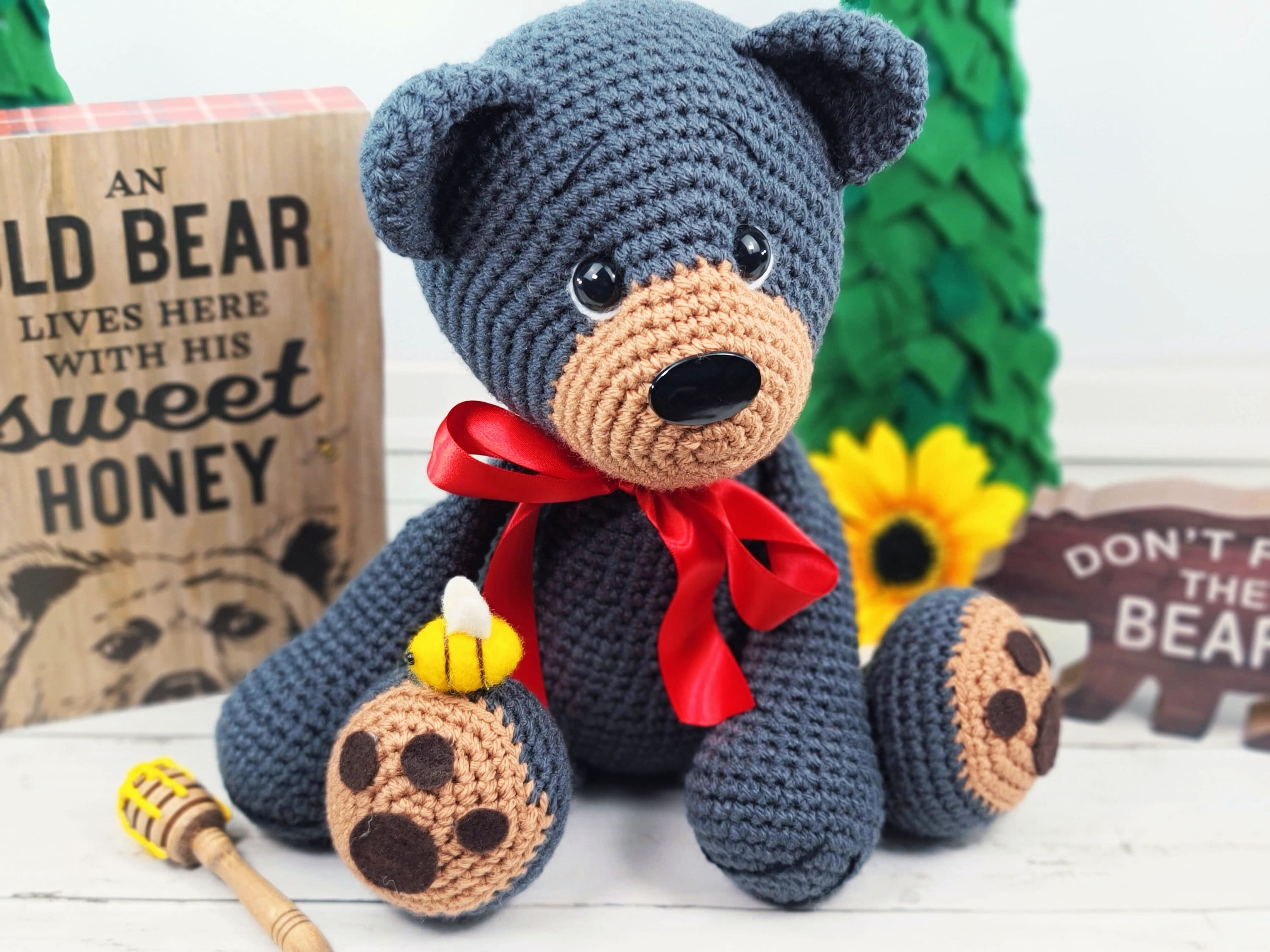 Bear Crochet Pattern Bee Crochet Pattern Crochet Bear - Etsy