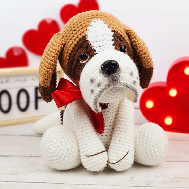 Saint Bernard Plush Dog - Etsy