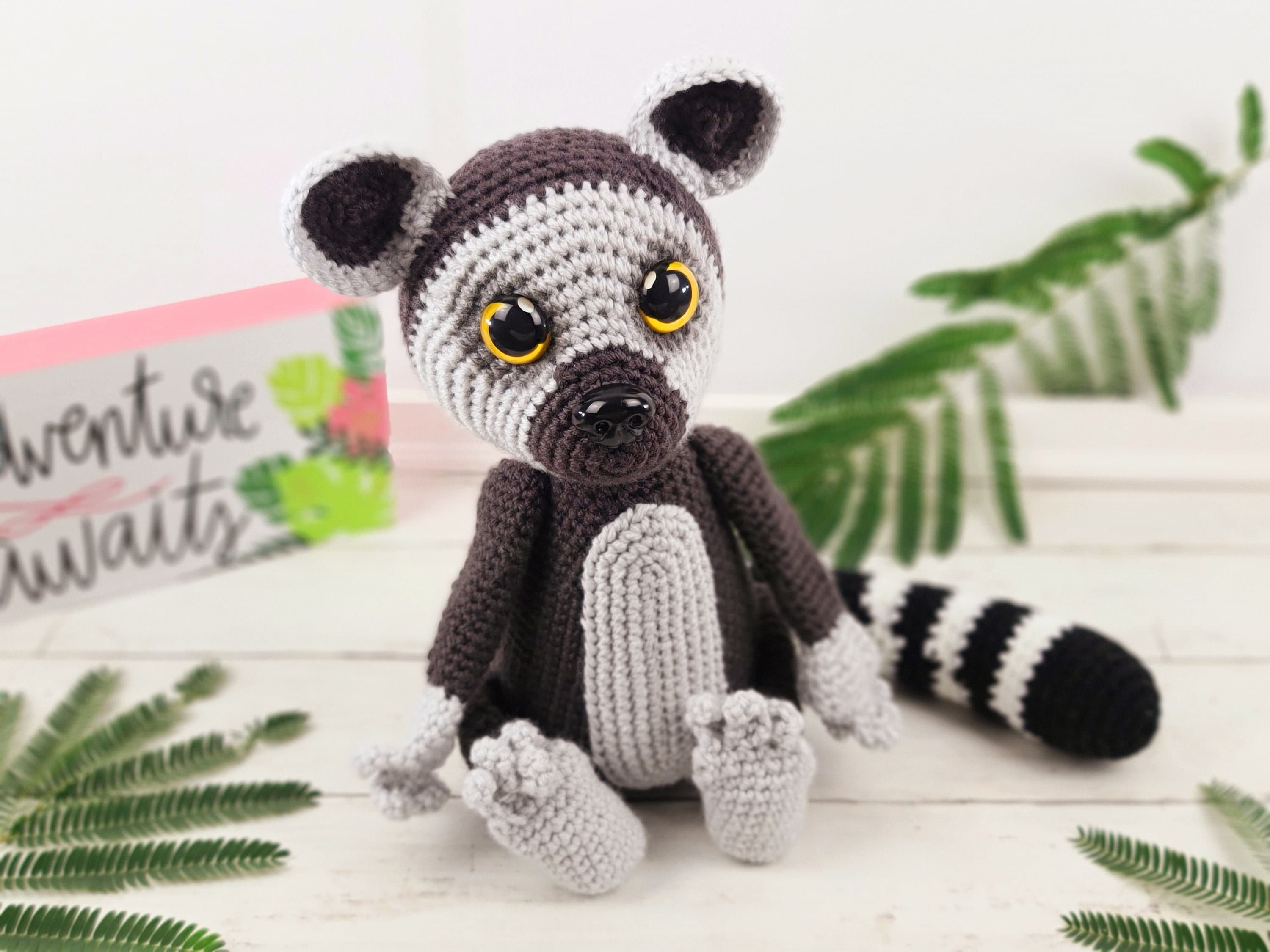 Lemur lemur crochet pattern crochet pattern crochet lemur | Etsy