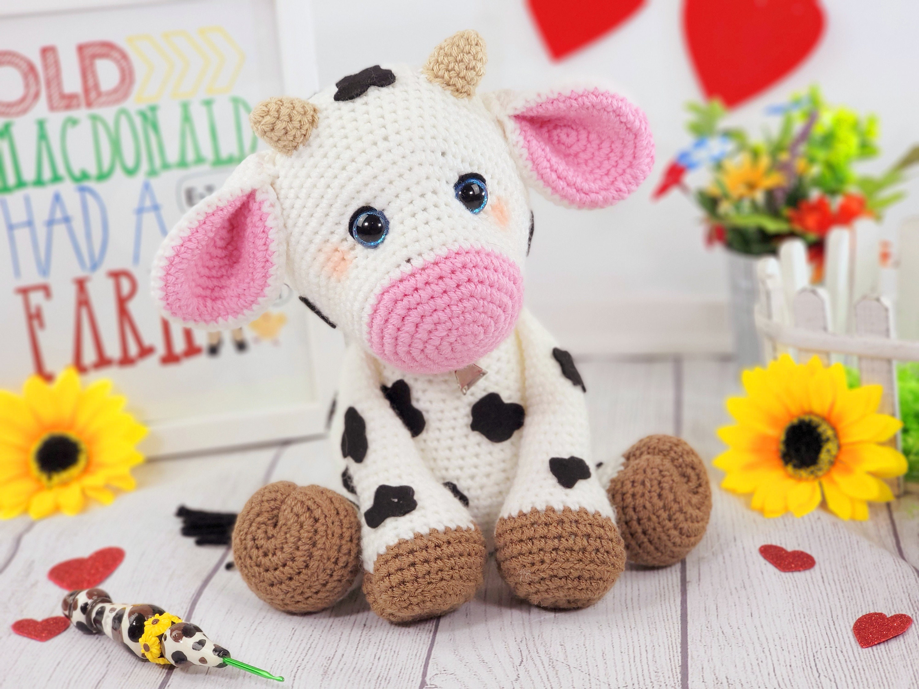 Cow Crochet Pattern Crochet Cow Cow Tutorial Cow Pattern - Etsy Canada