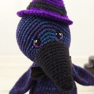 Raven Crochet Pattern, Crochet Raven, Raven Crochet, Crochet Bird ...