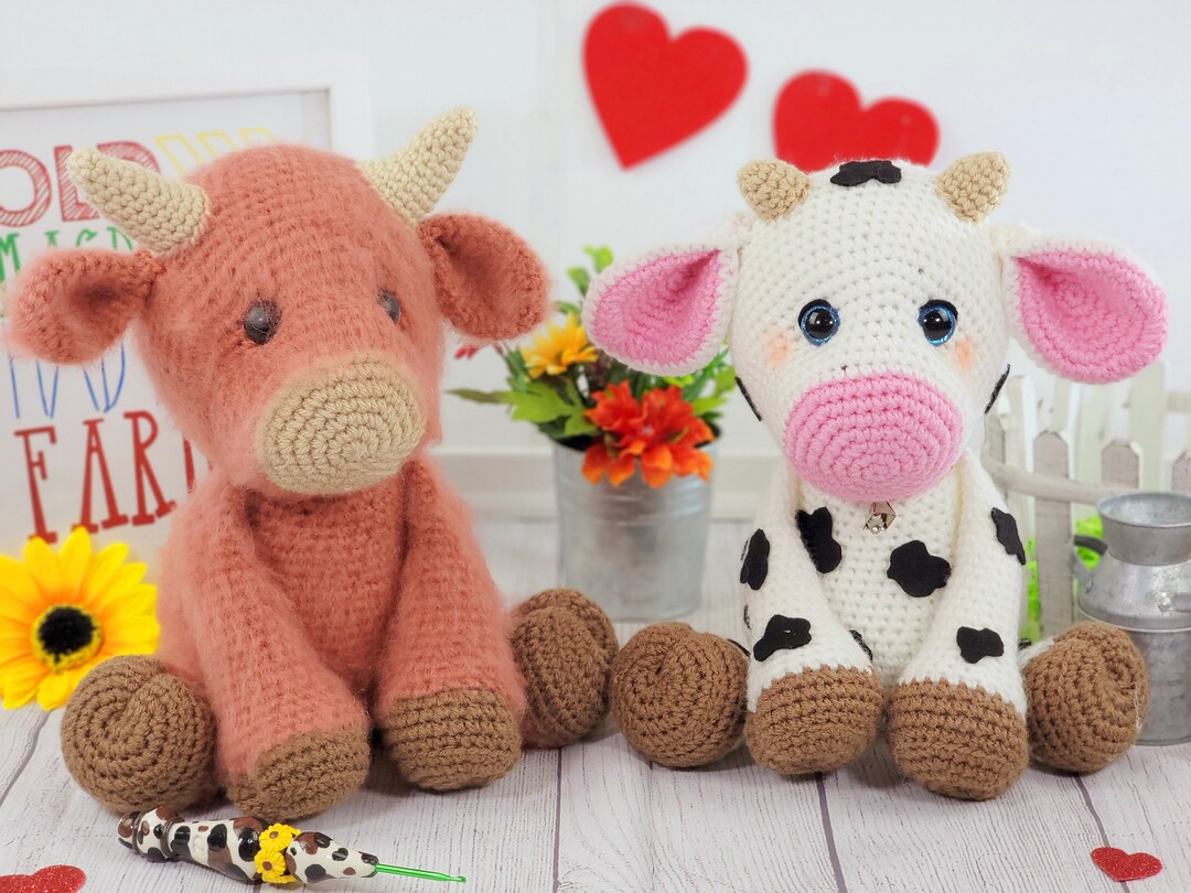 Cow Crochet Pattern, Crochet Cow, Cow Tutorial, Cow Pattern, Cow Doll ...
