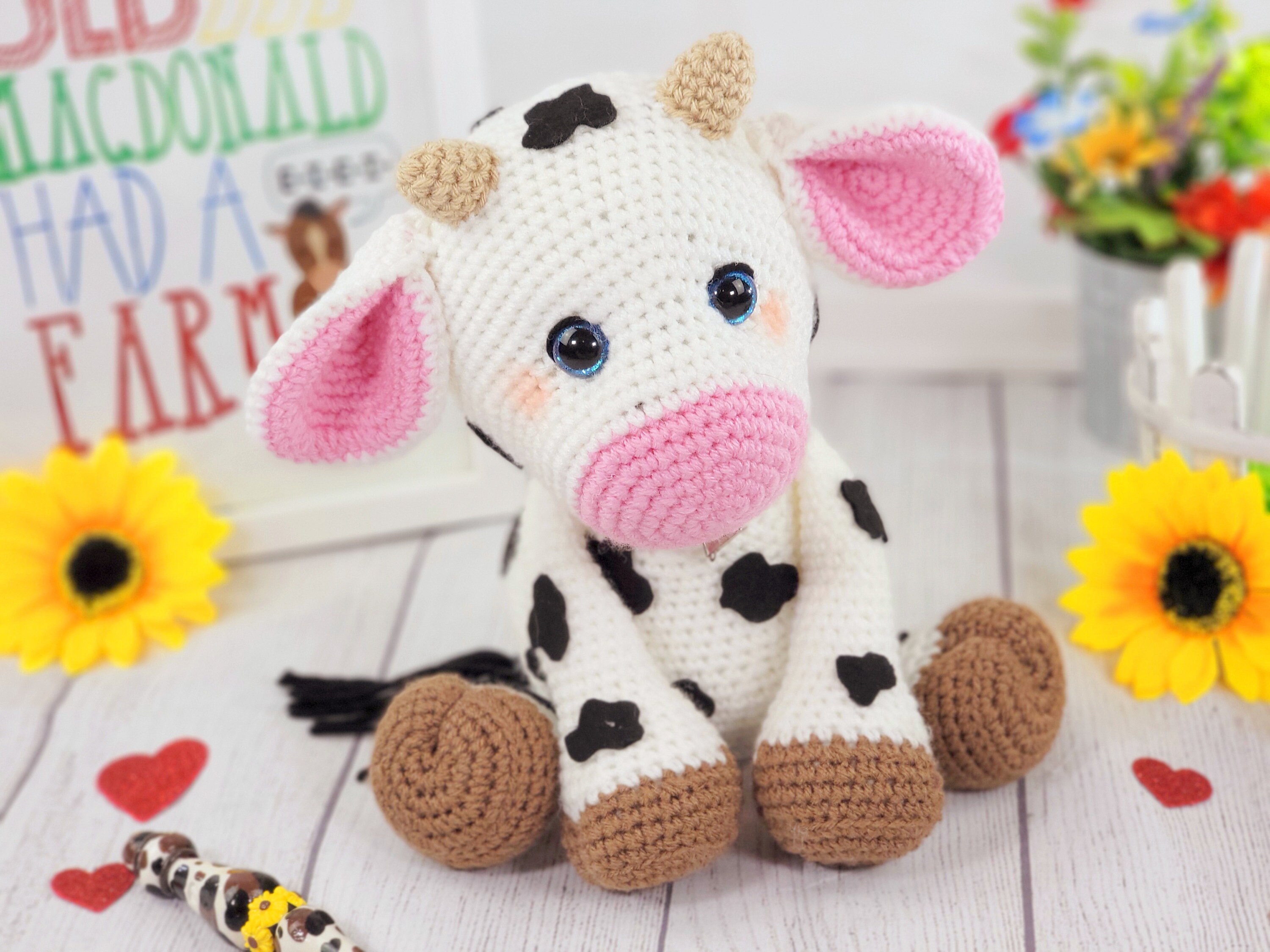 Cow Crochet Pattern Crochet Cow Cow Tutorial Cow Pattern - Etsy Canada