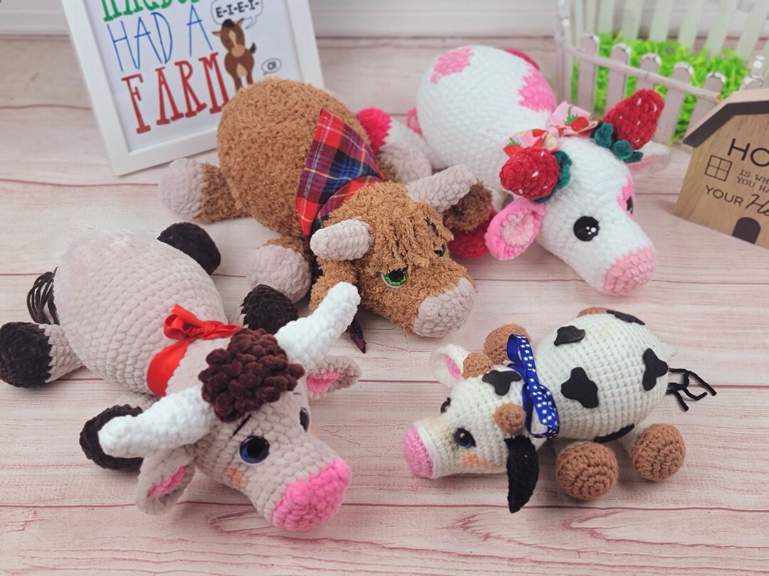 Cow Crochet Pattern, Crochet Pattern, Crochet Cow, Amigurumi, Pattern ...