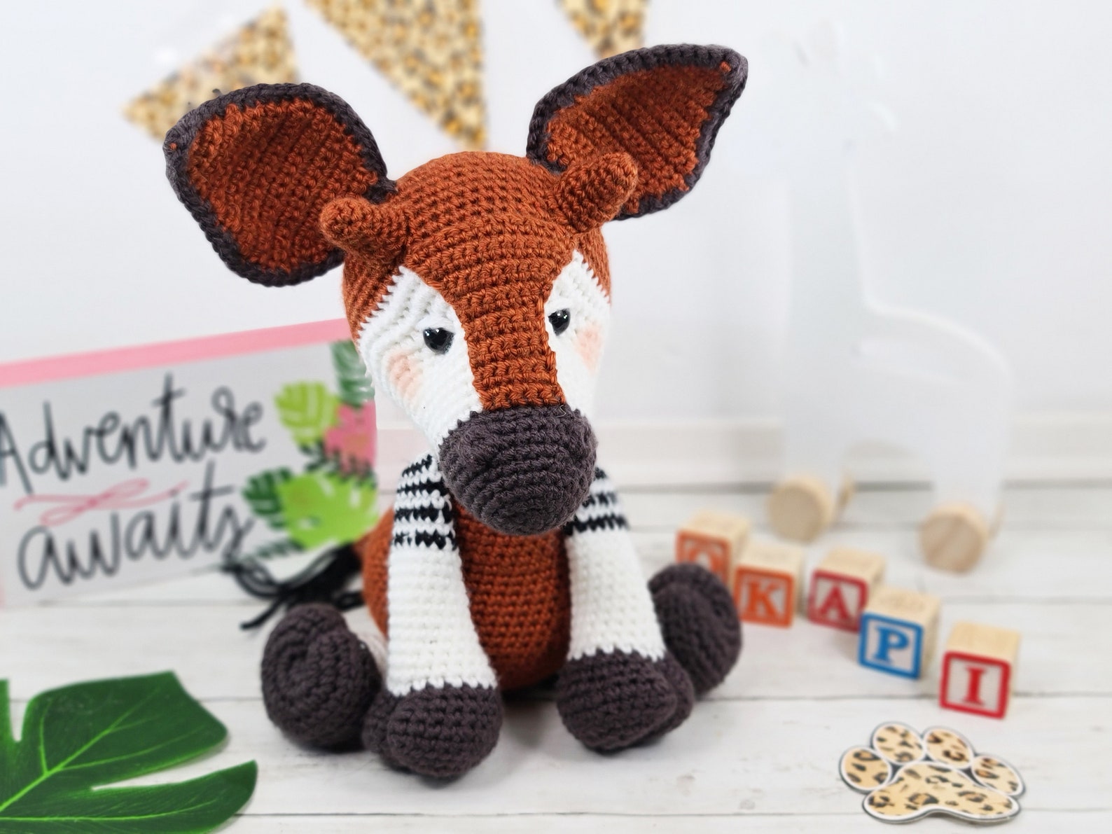 Okapi, Okapi Plush, Crochet Okapi, Okapi Crochet Pattern, Crochet ...