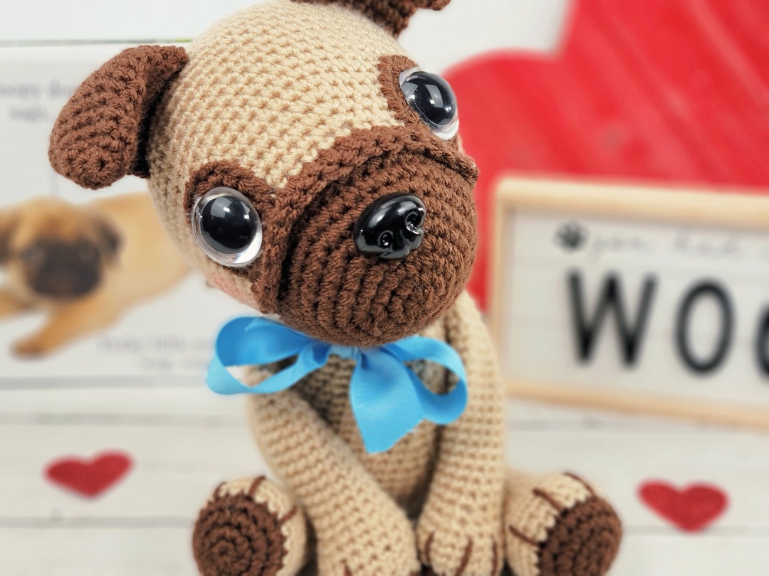 Pug, Pug Crochet Pattern, Pug Pattern, Crochet Pattern, Dog Crochet ...