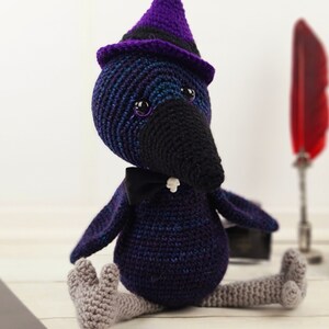 Raven Crochet Pattern, Crochet Raven, Raven Crochet, Crochet Bird ...