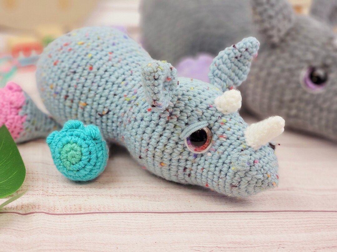 Rhino Crochet Pattern, Crochet Pattern, Crochet Rhino, Rhino, Amigurumi ...