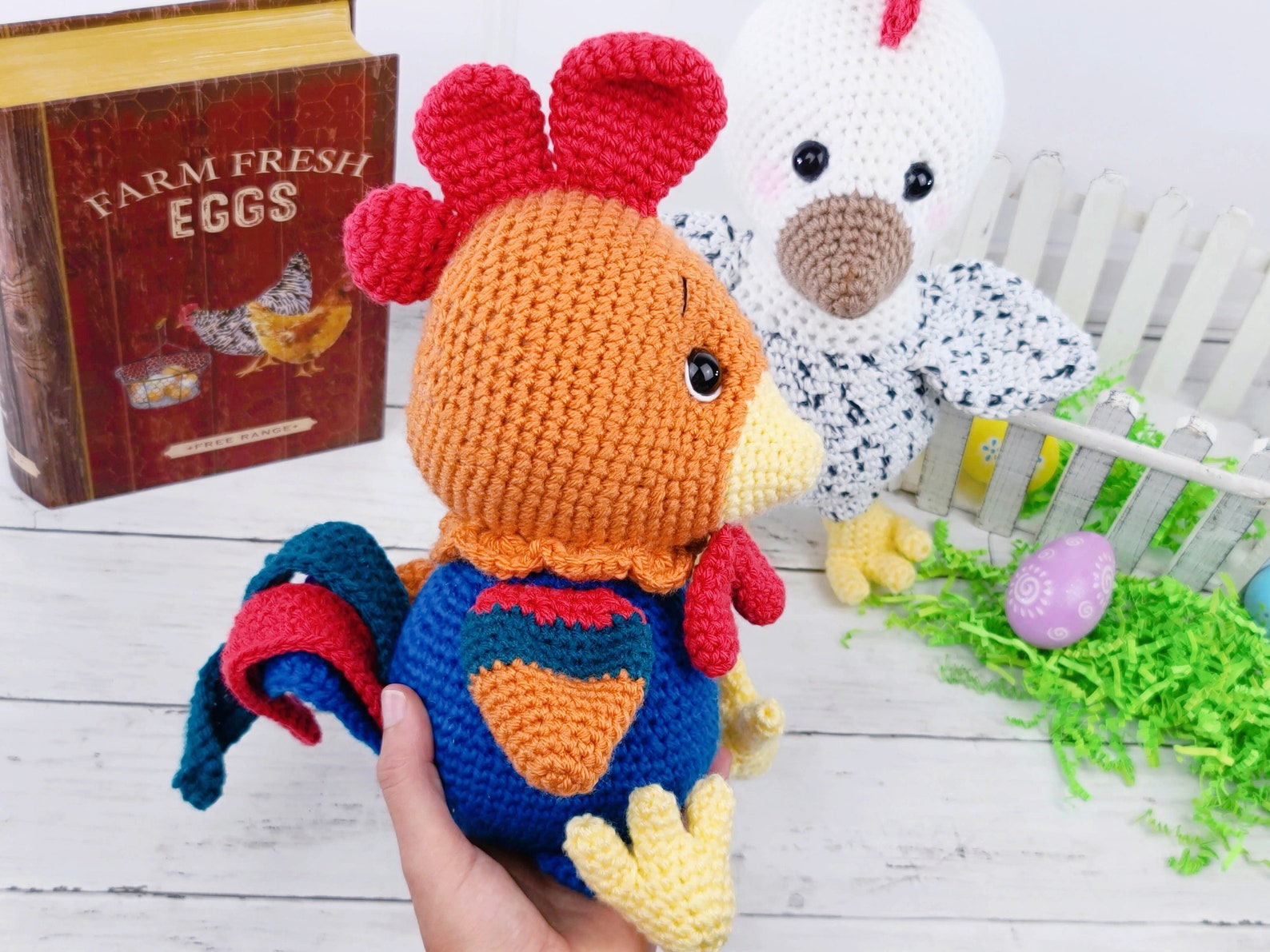 Rooster Crochet Pattern Chicken Crochet Pattern Crochet - Etsy