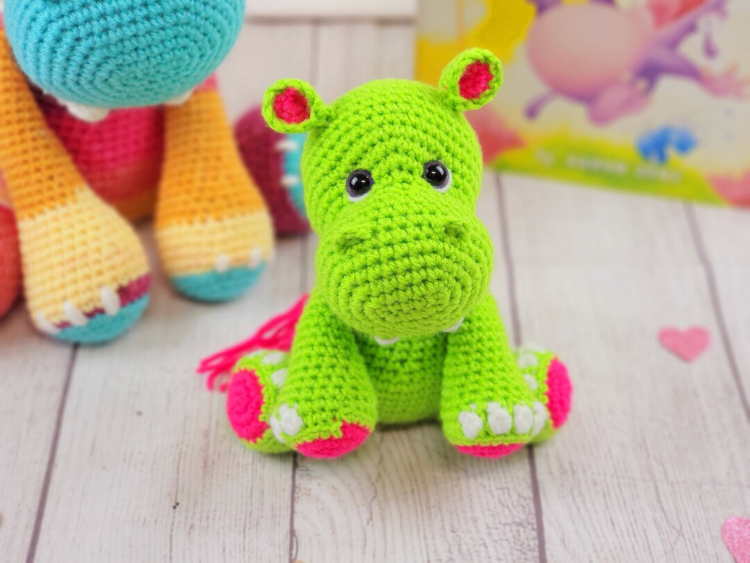 Hippo Crochet Pattern, Crochet Hippo, Hippo, Hippo Tutorial, Amigurumi ...