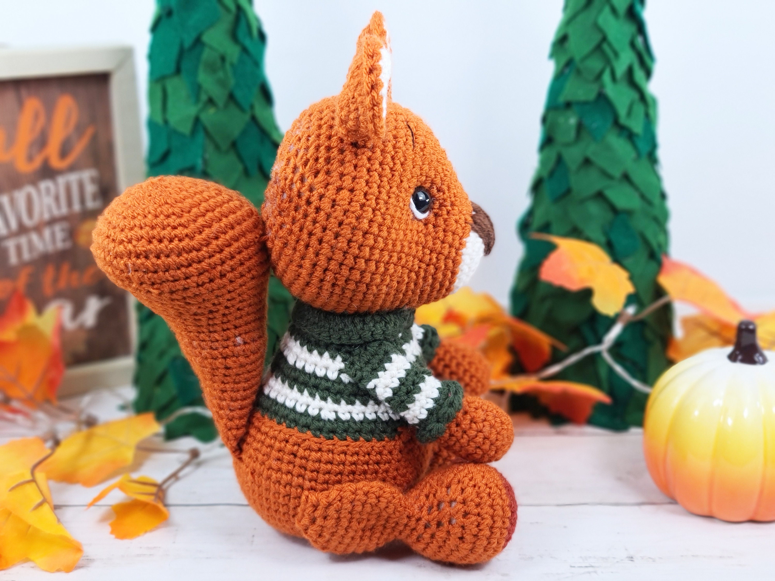 Squirrel Squirrel Crochet Pattern Crochet Squirrel Crochet | Etsy UK