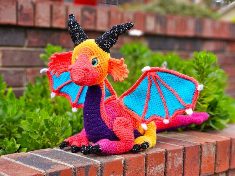 Dragon Crochet Pattern, Crochet Pattern, Dragon Pattern, Crochet Dragon ...