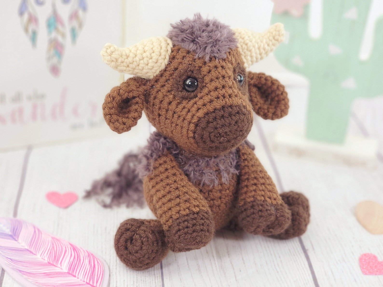 Bison bison crochet pattern crochet pattern bison - Etsy 日本
