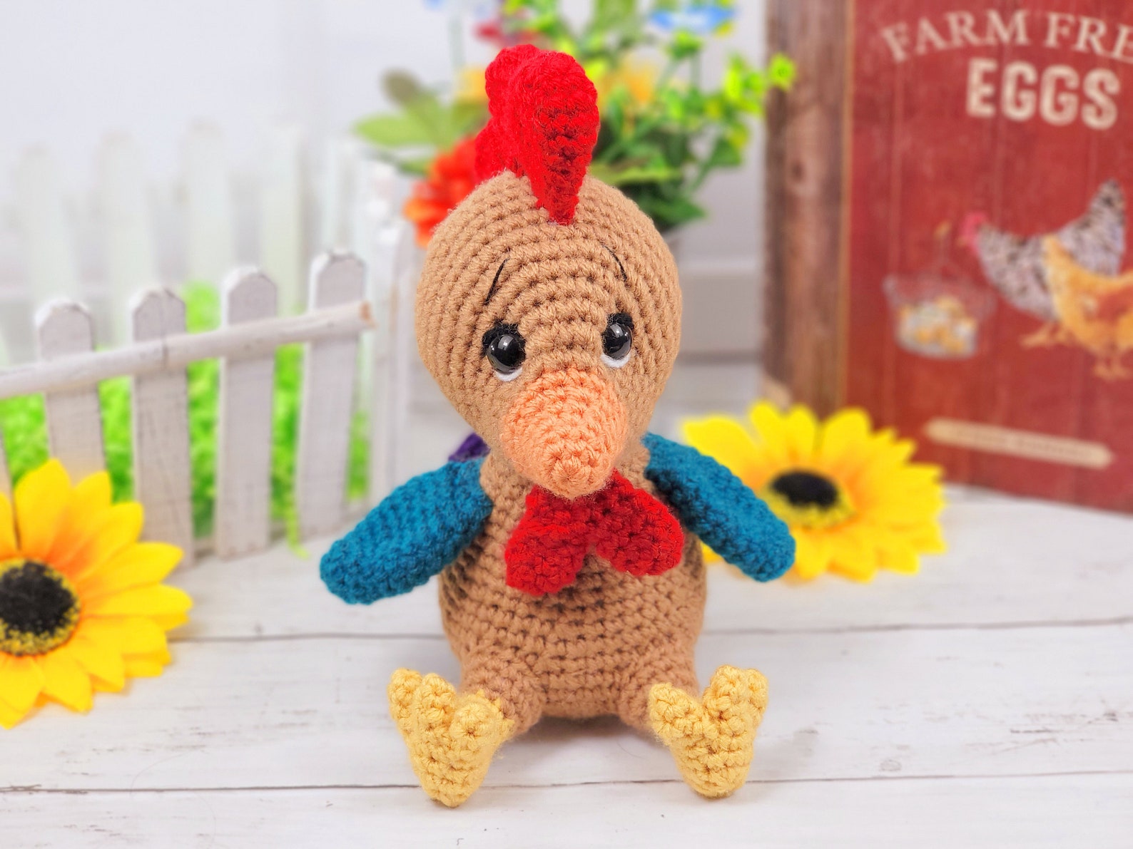 Chicken Crochet Pattern Rooster Crochet Pattern Crochet - Etsy