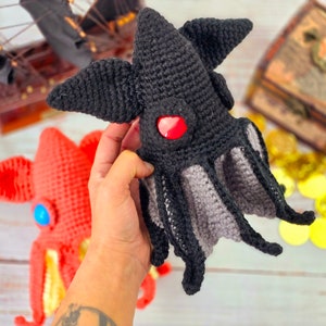 Vampire Squid, Squid Crochet Pattern, Crochet Pattern, Squid Pattern ...