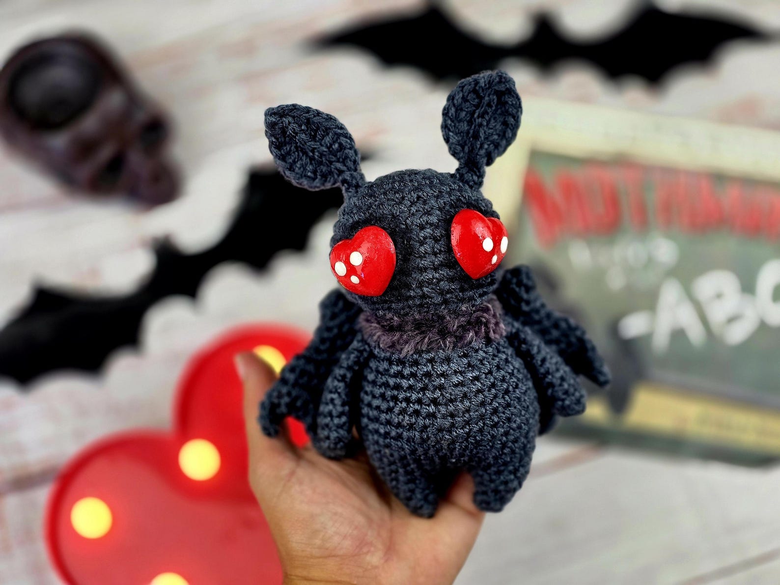 Mothman, Crochet Mothman, Mothman Crochet Pattern, Crochet Pattern ...