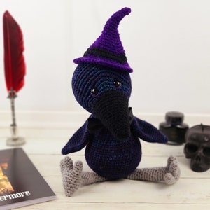 Raven Crochet Pattern, Crochet Raven, Raven Crochet, Crochet Bird ...