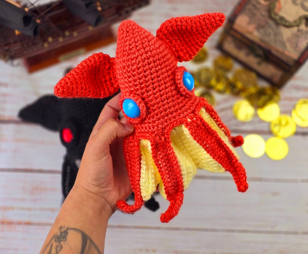 Vampire Squid, Squid Crochet Pattern, Crochet Pattern, Squid Pattern ...