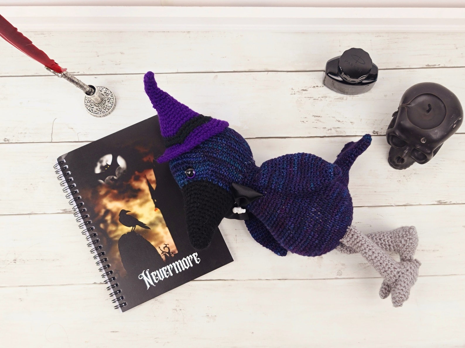 Raven Crochet Pattern, Crochet Raven, Raven Crochet, Crochet Bird ...