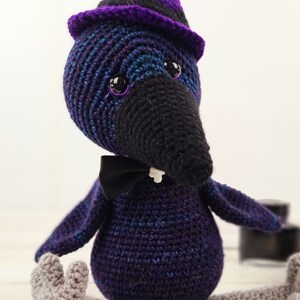 Raven Crochet Pattern, Crochet Raven, Raven Crochet, Crochet Bird ...