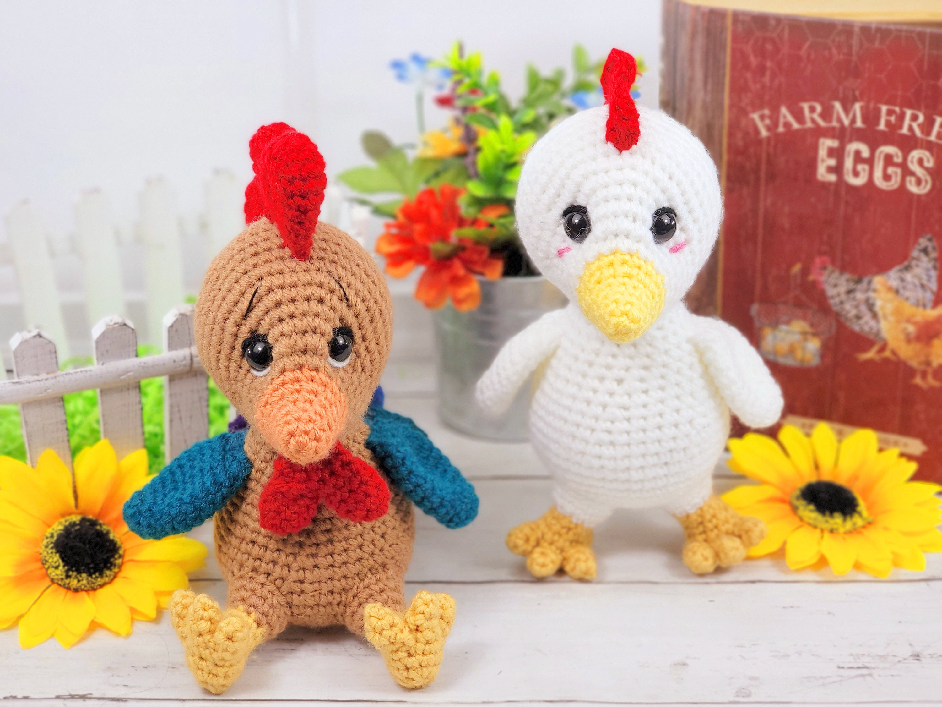 Chicken Crochet Pattern Rooster Crochet Pattern Crochet - Etsy