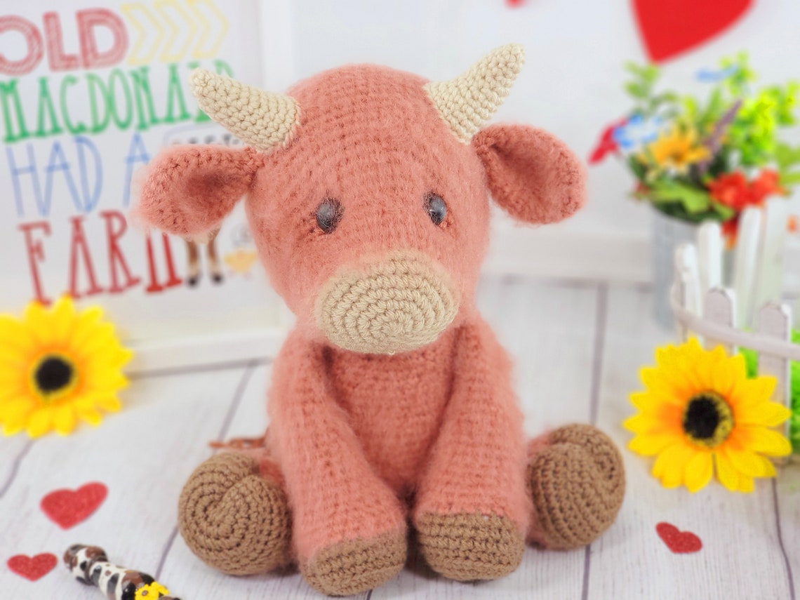 Cow Crochet Pattern Crochet Cow Cow Tutorial Cow Pattern - Etsy Canada