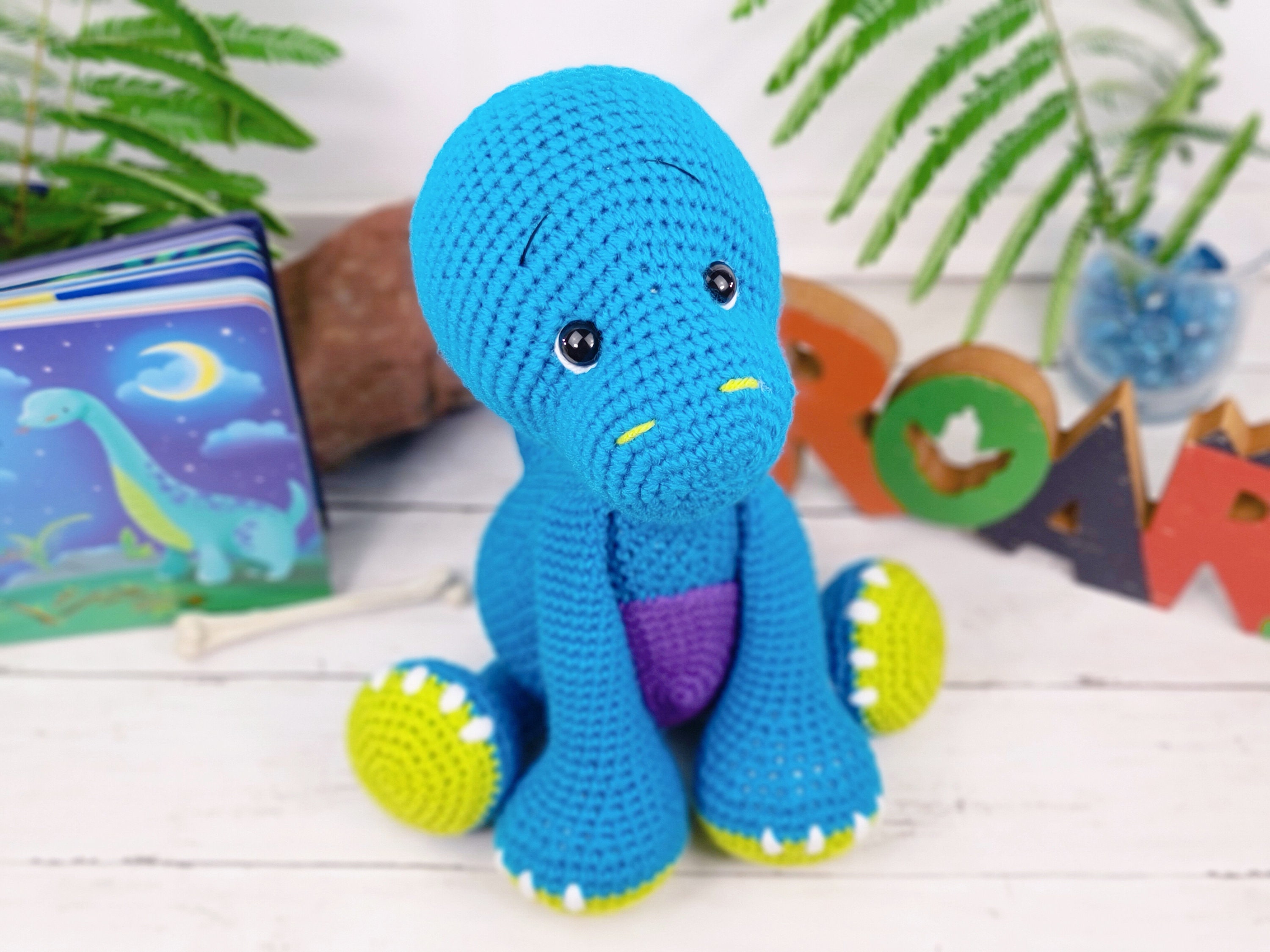 Brontosaurus Crochet Pattern Crochet Dinosaur Dinosaur | Etsy UK