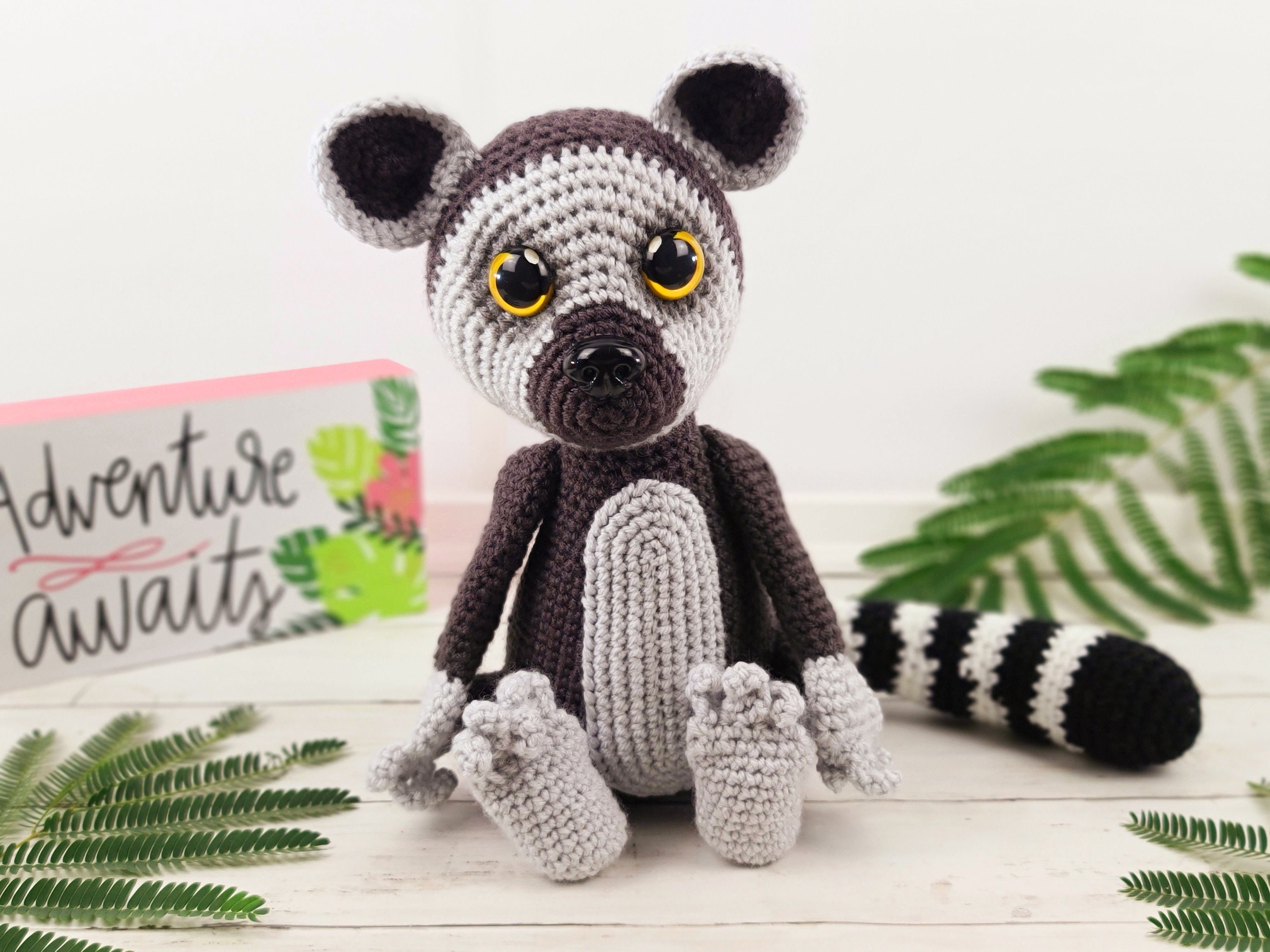 Lemur lemur crochet pattern crochet pattern crochet lemur | Etsy