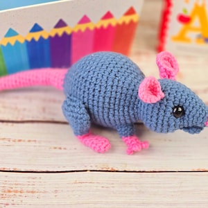 Rat Crochet Pattern, Crochet Rat, Rat Tutorial, Crochet Pattern, Rat ...