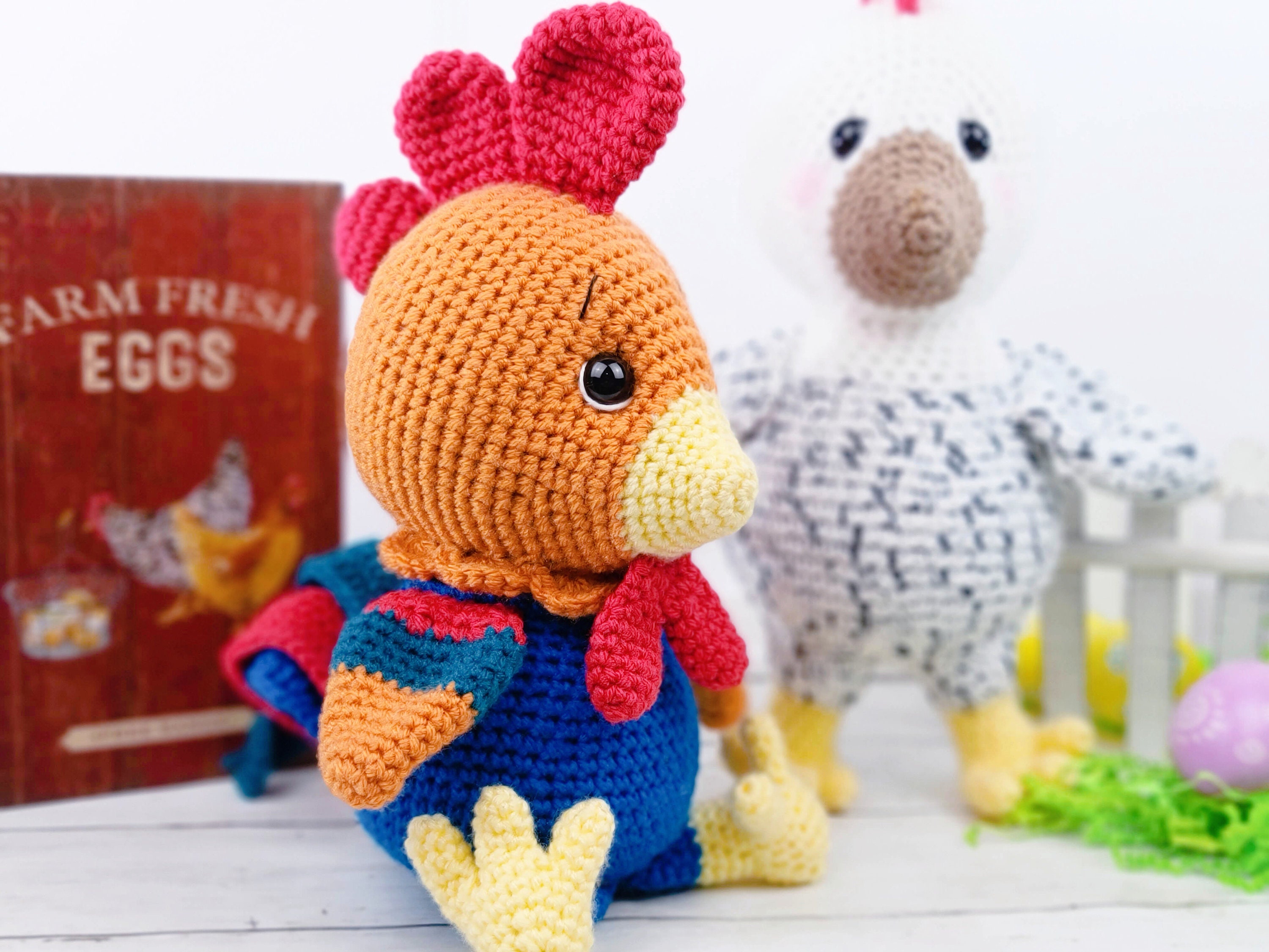 Rooster Crochet Pattern Chicken Crochet Pattern Crochet - Etsy