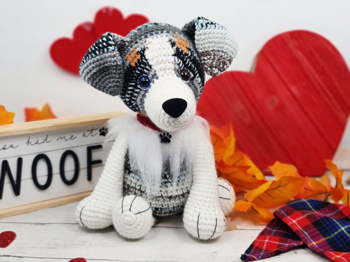 Australian shephard crochet pattern crochet pattern | Etsy