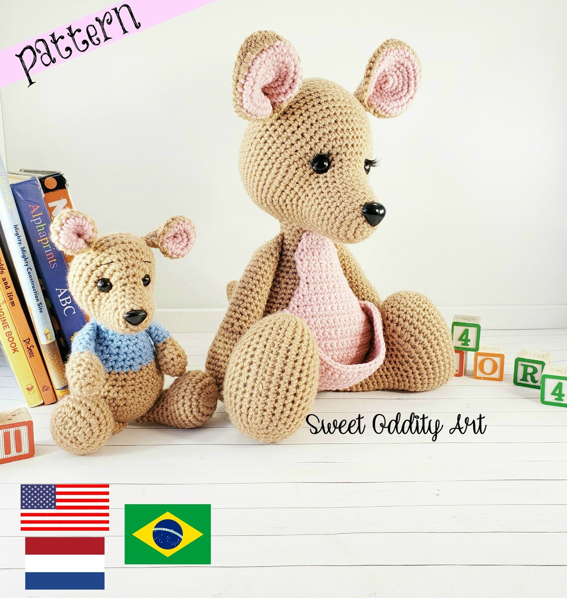 Kangaroo Crochet Pattern Crochet Pattern Crochet Kangaroo - Etsy