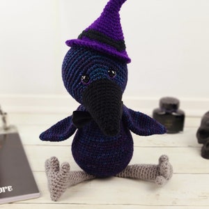 Raven Crochet Pattern, Crochet Raven, Raven Crochet, Crochet Bird ...