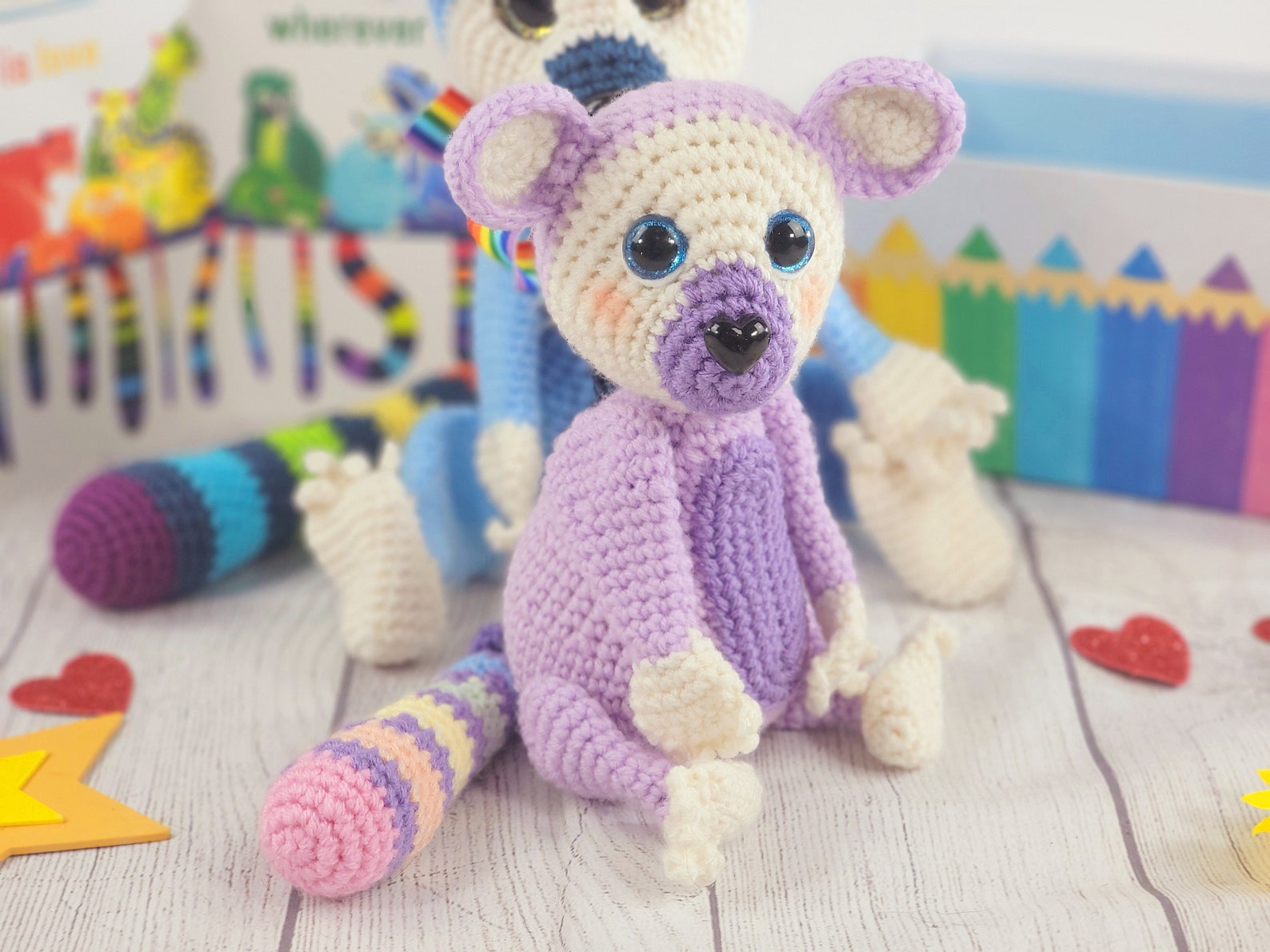 Lemur, Lemur Crochet Pattern, Crochet Pattern, Crochet Lemur, Lemur ...