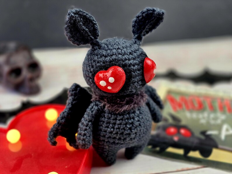 Mothman, Crochet Mothman, Mothman Crochet Pattern, Crochet Pattern ...