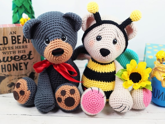 Bear Crochet Pattern Bee Crochet Pattern Crochet Bear - Etsy