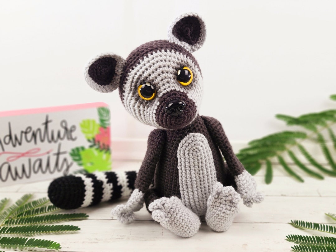 Lemur, Lemur Crochet Pattern, Crochet Pattern, Crochet Lemur, Lemur ...