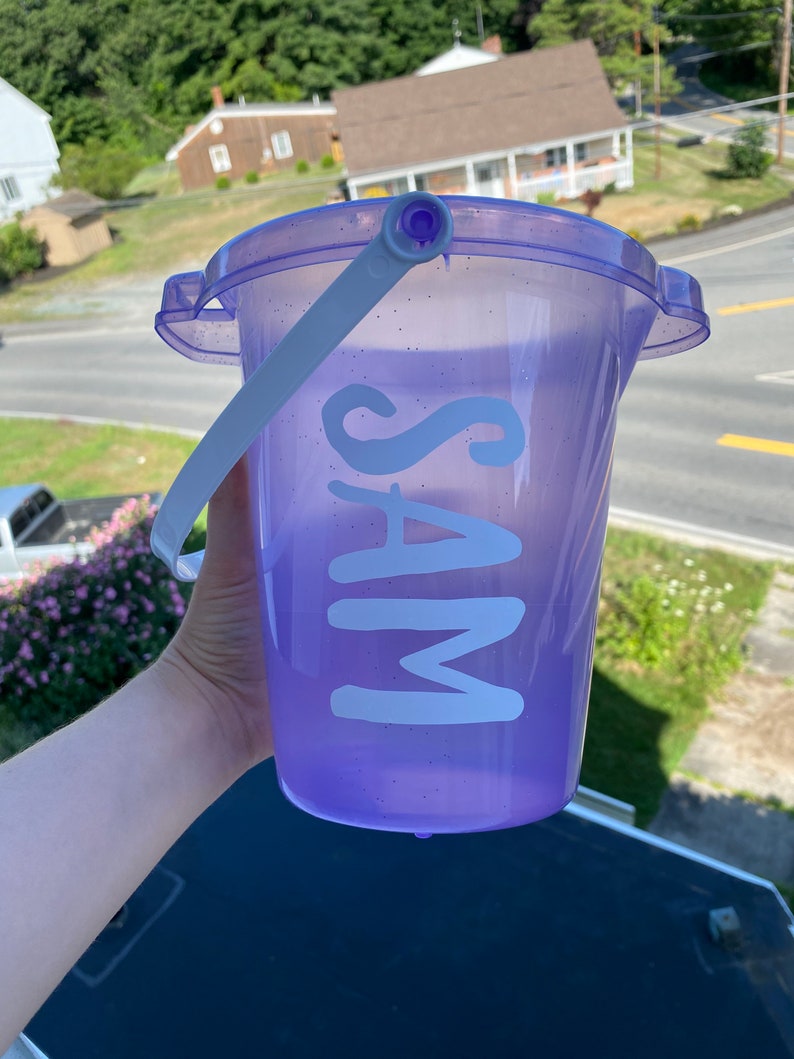 Custom Beach Pail Pail With Name Custom Beach Gear | Etsy