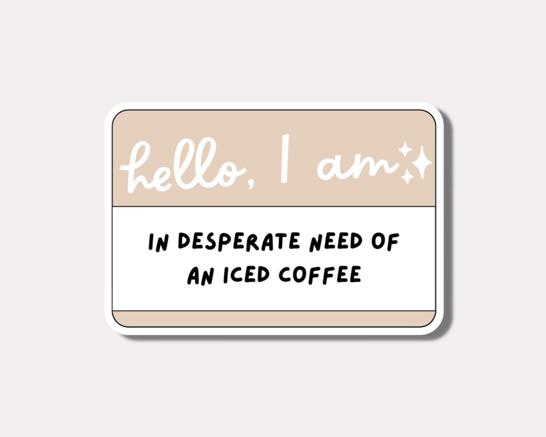 Hello I Am Sticker, Vinyl Sticker, Sticker for Water Bottle ...