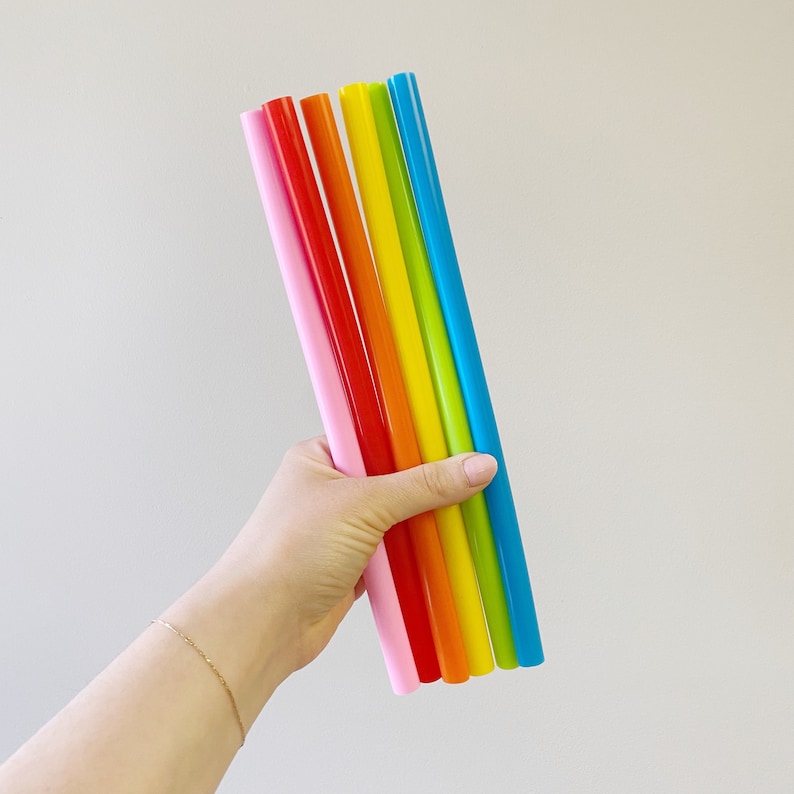 Reusable Silicone Straw, Stadium Cup Straw, Flexible Straw, Colorful ...