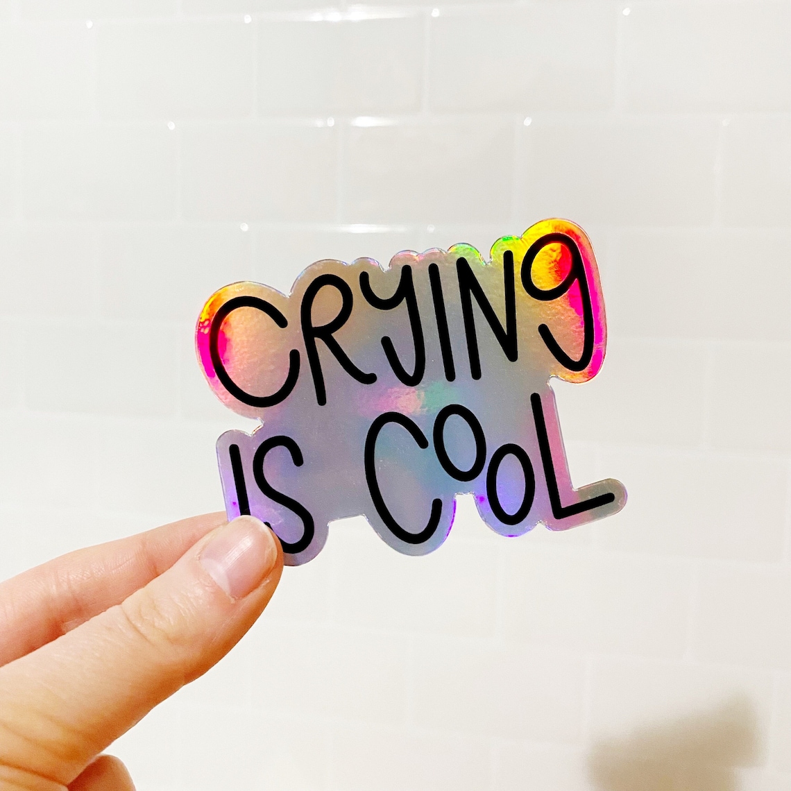 Crying is Cool Sticker Vinyl Sticker Sticker for Water - Etsy