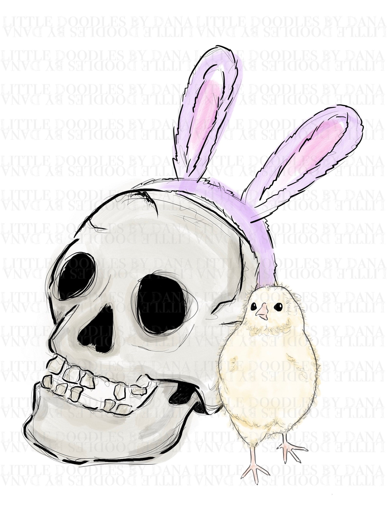 Easter Chick With Skull - Etsy