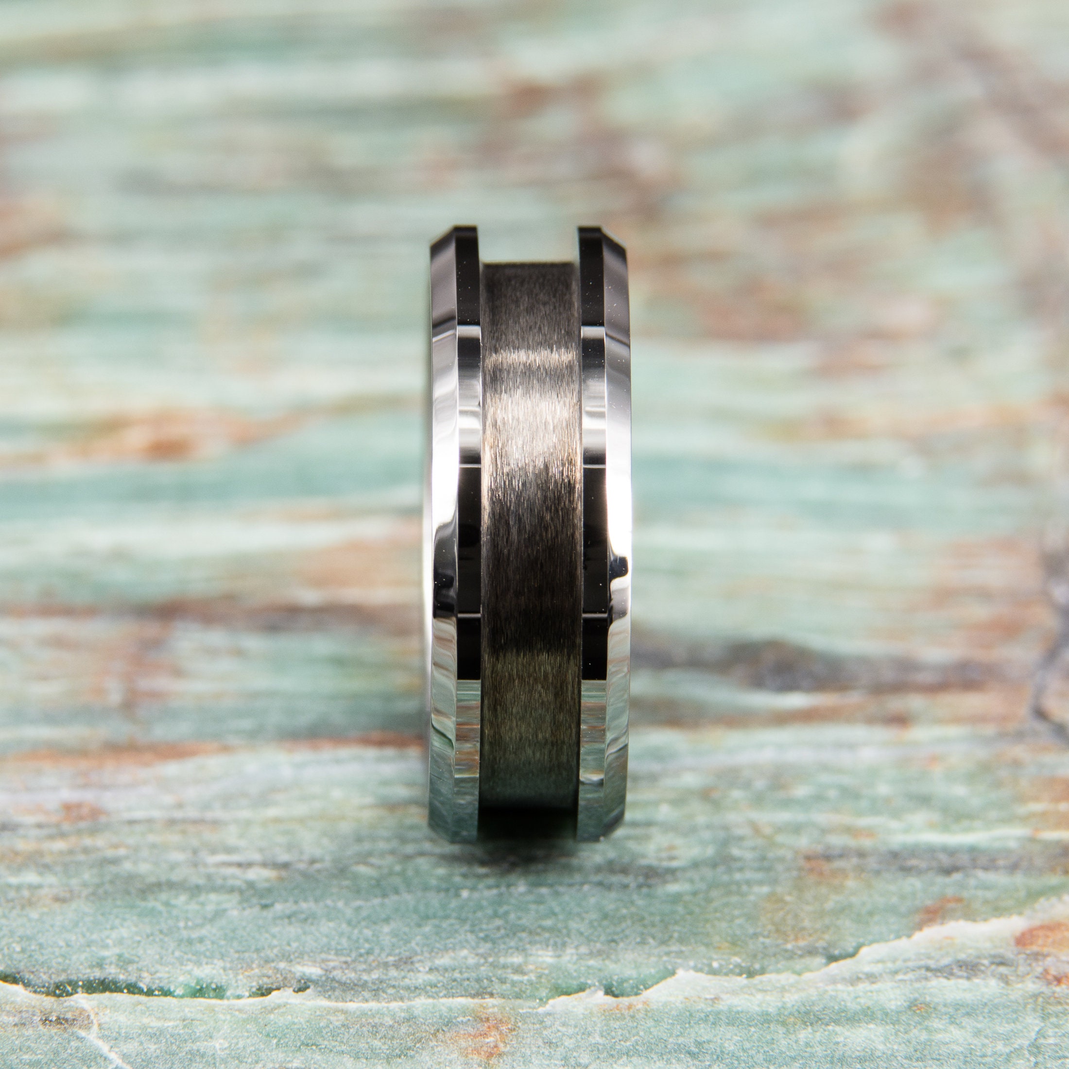 Tungsten Carbide Ring Core beveled 8mm Wide / 4mm Groove | Etsy